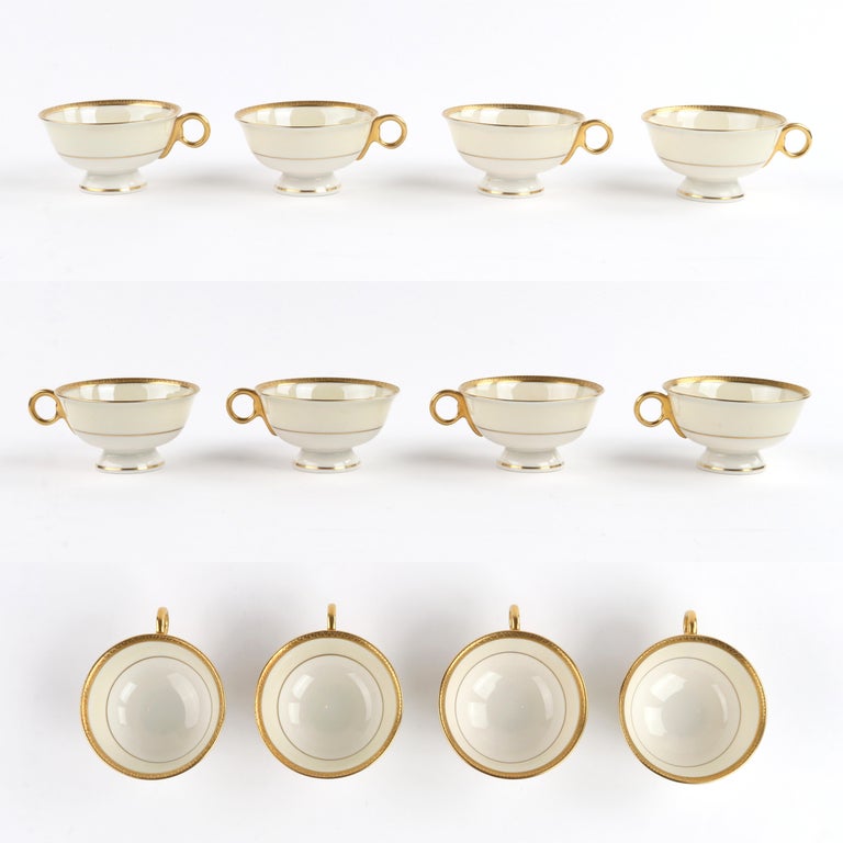 C.1950's Théodore Haviland "Gold Encrusted Hearts" 21pc Porcelain ...