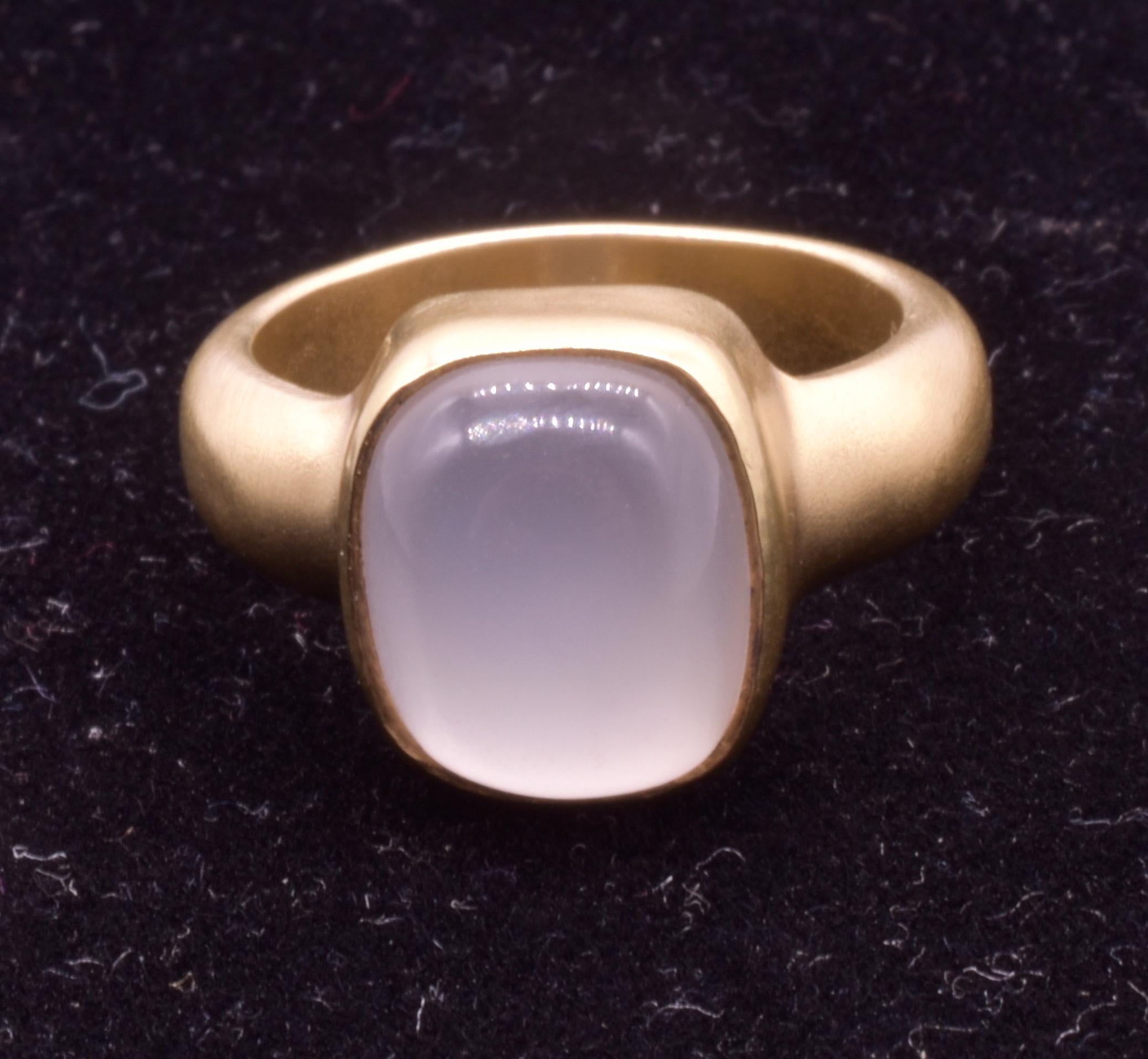 14 Karat Gold Moonstone Ring, circa 1960 at 1stDibs