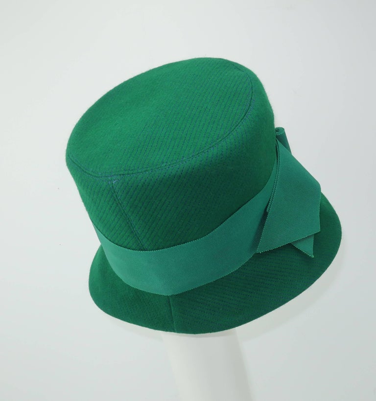 C.1960 Amy of New York Blue and Green Hat at 1stDibs
