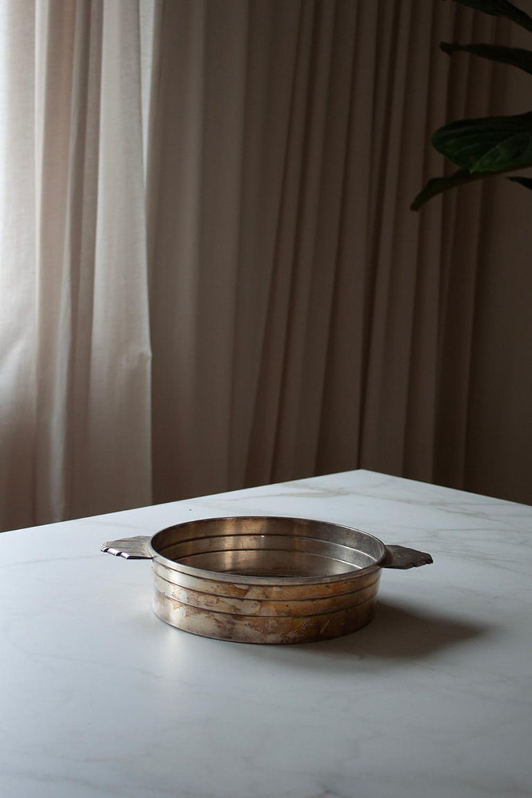 Silver Plated Art Deco Vessel Small Bowl, circa 1930 For Sale at 1stDibs
