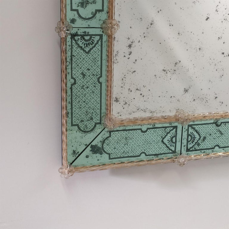 Ca' Dei Fuseri Murano Glass Mirror For Sale at 1stDibs