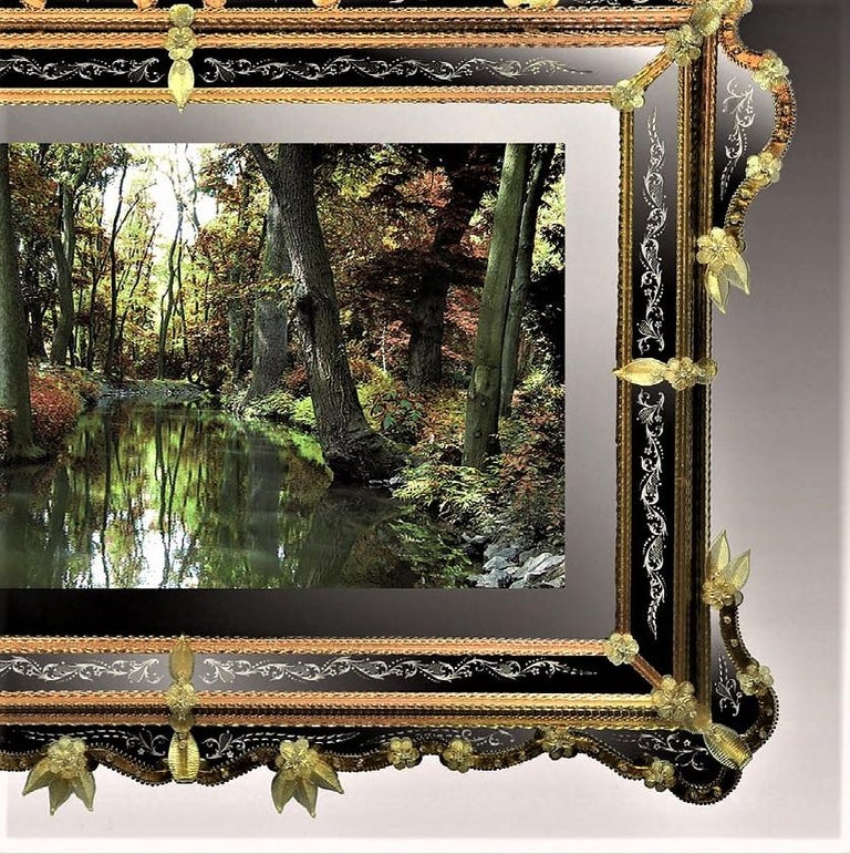 "Ca' Loredan" Murano Glass Mirror TV, Handcrafted by Fratelli Tosi For ...