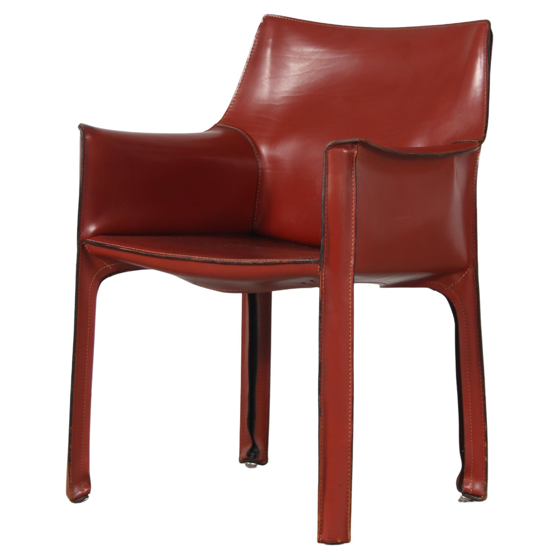 Pair CAB 414 Lounge Chairs by Mario Bellini for Cassina, Oxblood ...