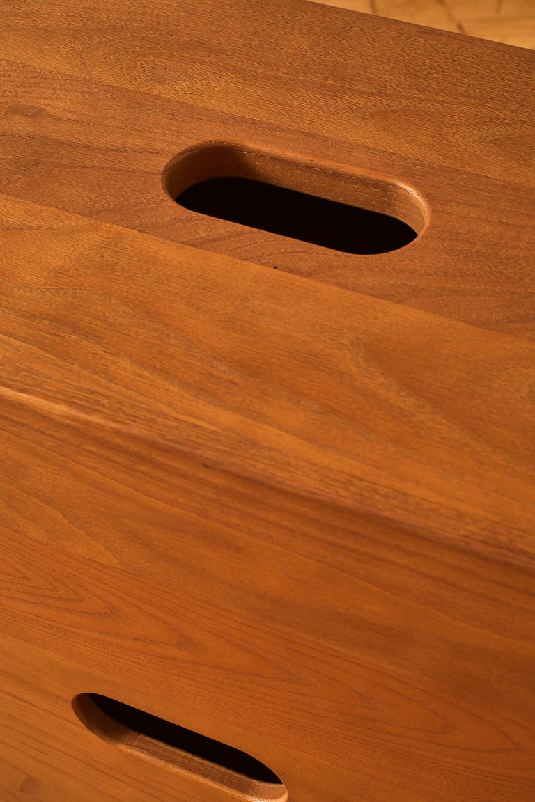 Cabanon Wood LC14 Stool by Le Corbusier for Cassina at 1stDibs