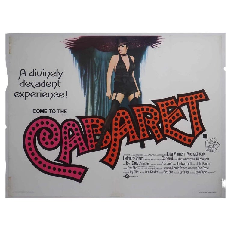 Cabaret, Unframed Poster, 1972 For Sale at 1stDibs