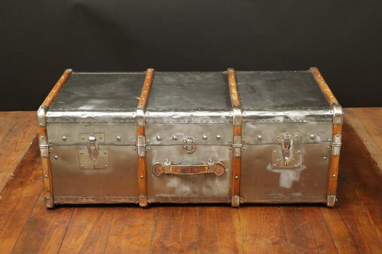 Cabin Curved Trunk Wood and Steel at 1stDibs