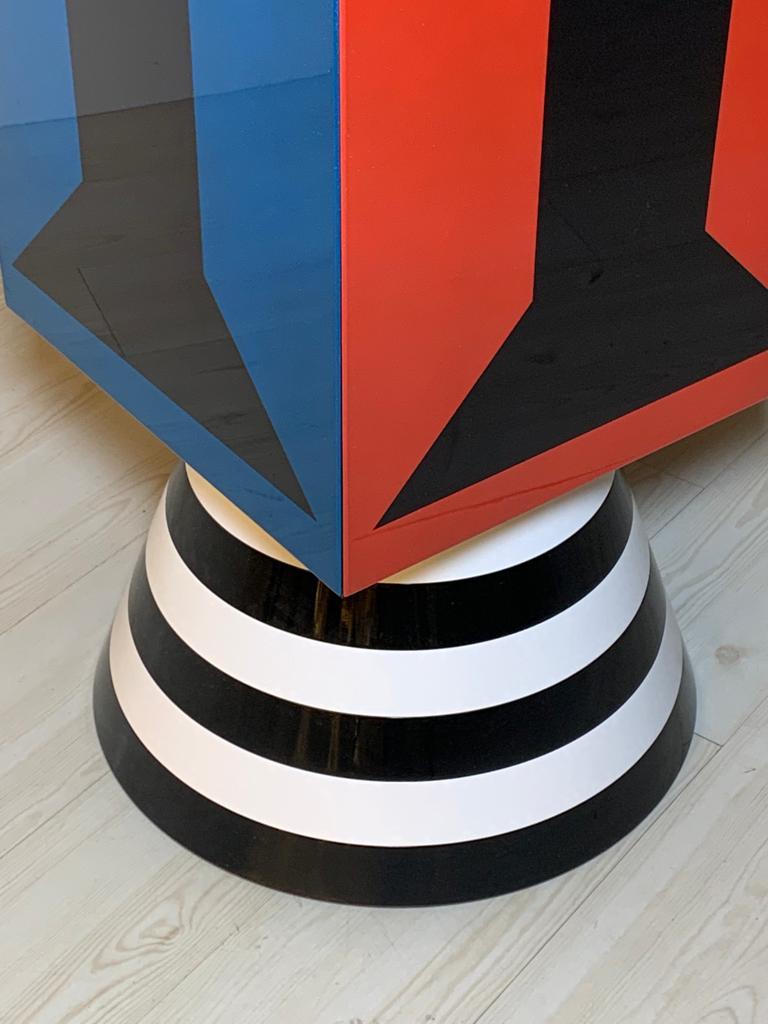 Cabinet Ollo Model by A. Mendini and A. Guerriero for Alchimia, Italy ...
