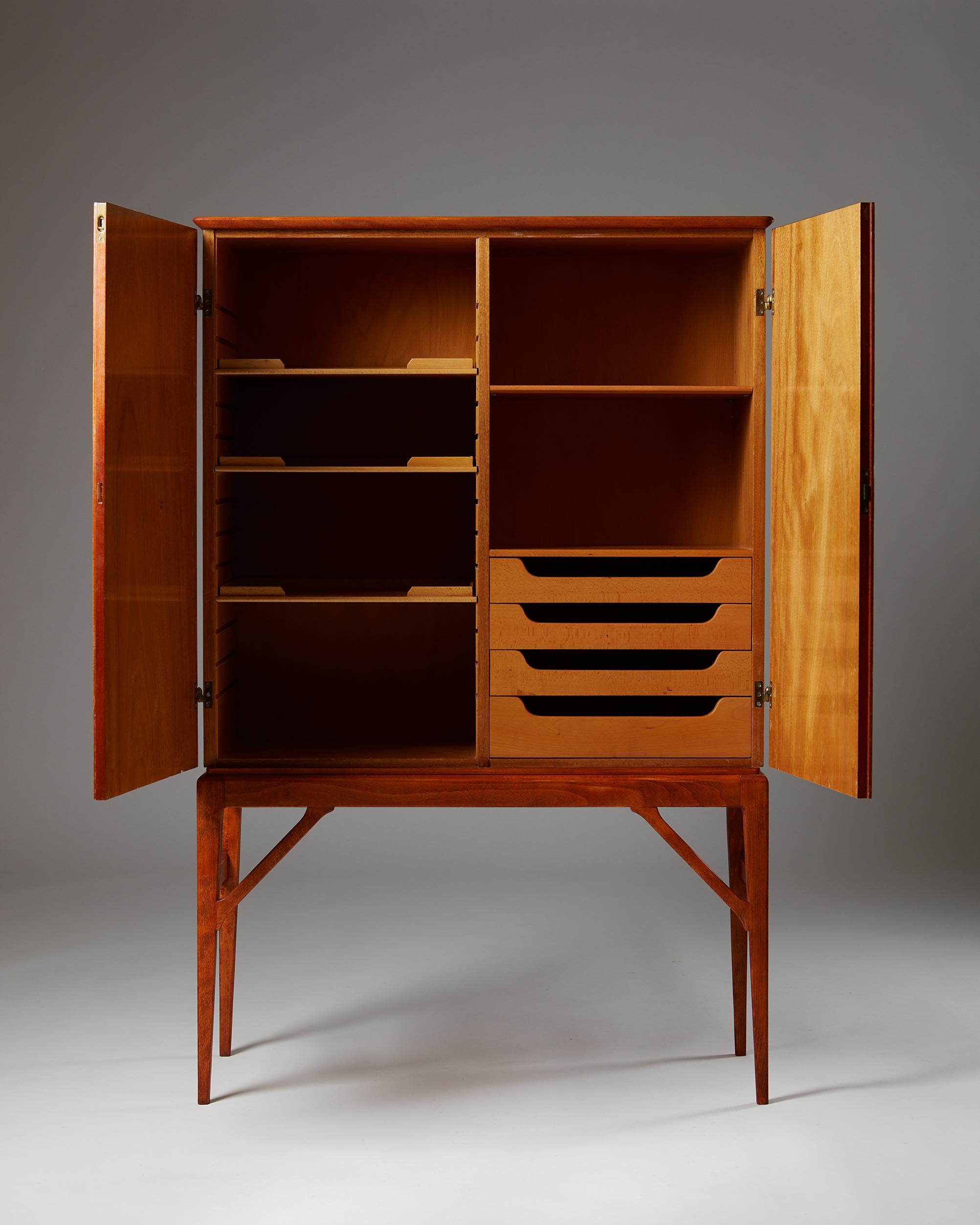 Cabinet on Stand Attributed to Sven-Erik Skawonius, Sweden, 1940’s at ...