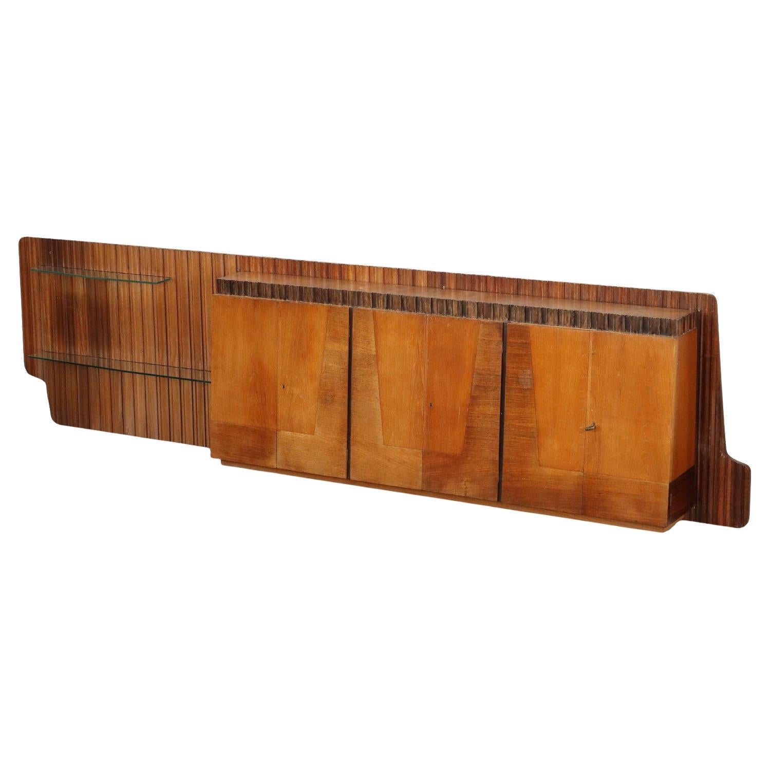 Vintage Italian 1950s Mahogany Drinks Cabinet Featuring Bakelite Scene ...