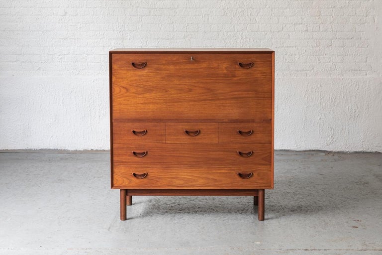 Peter Hvidt and Orla Mølgaard Nielsen Cabinet with Dropfront for Søbørg ...