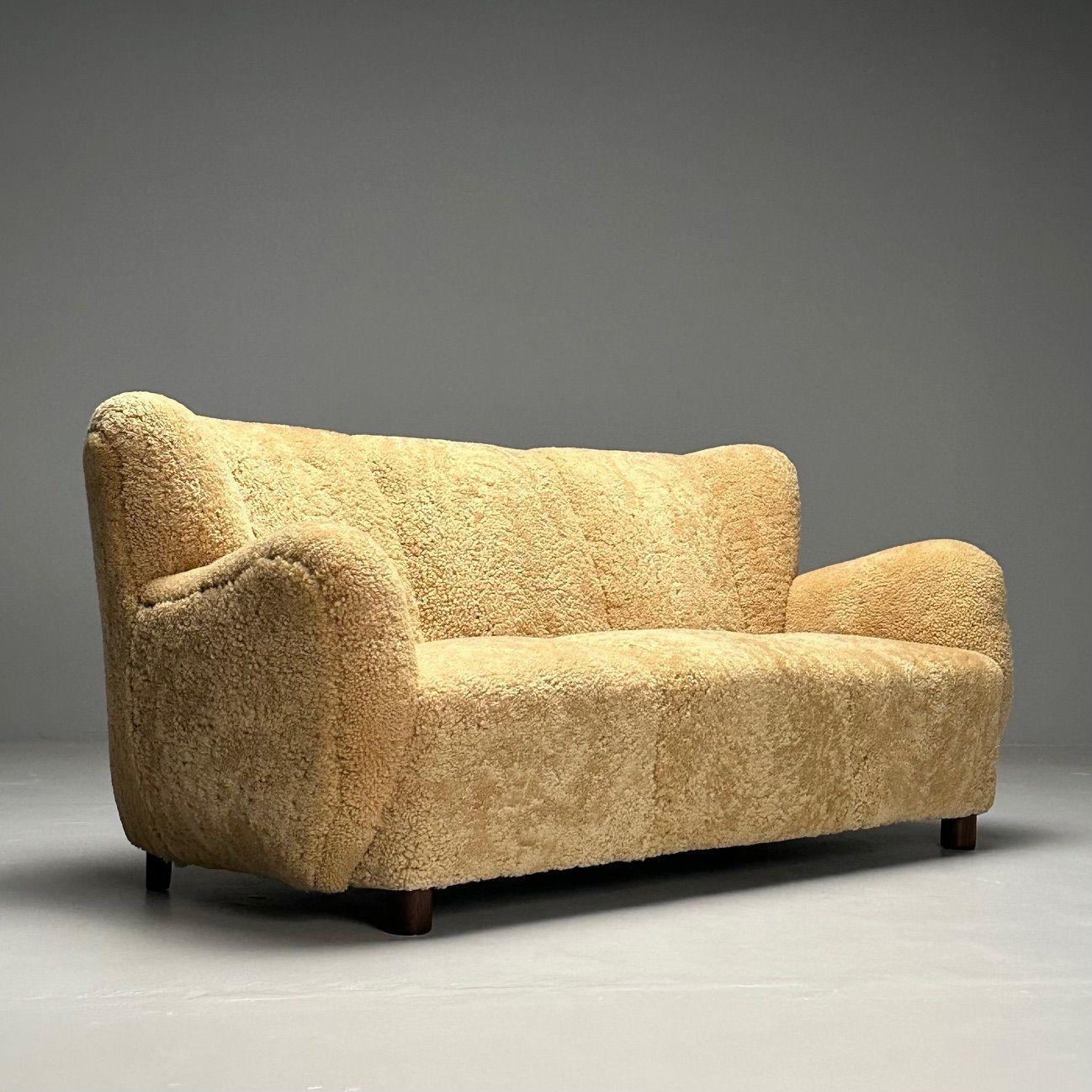 Danish Cabinetmaker, Mid-Century Modern, Shearling Sofa, Sheepskin, Oak ...
