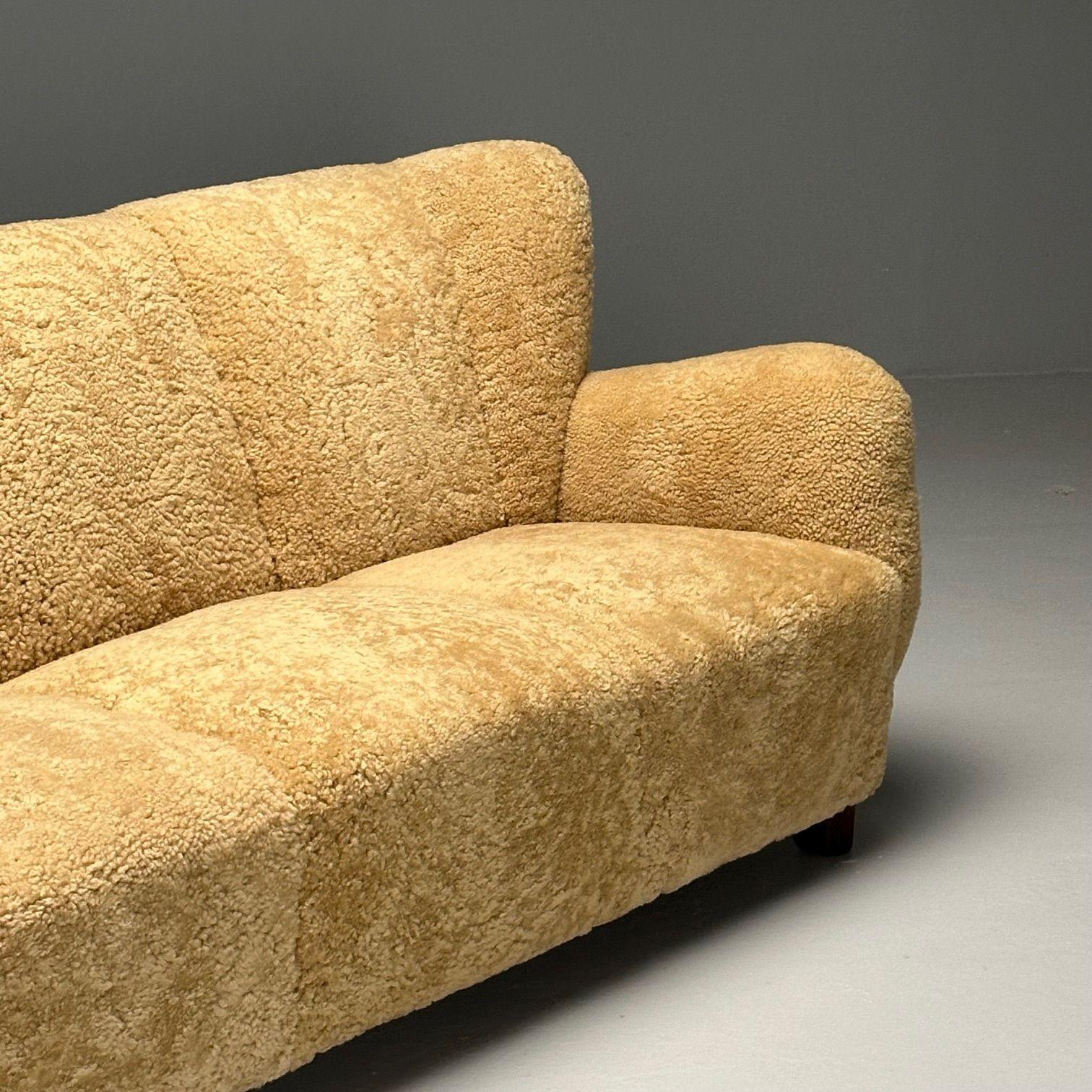 Danish Cabinetmaker, Mid-Century Modern, Shearling Sofa, Sheepskin, Oak ...