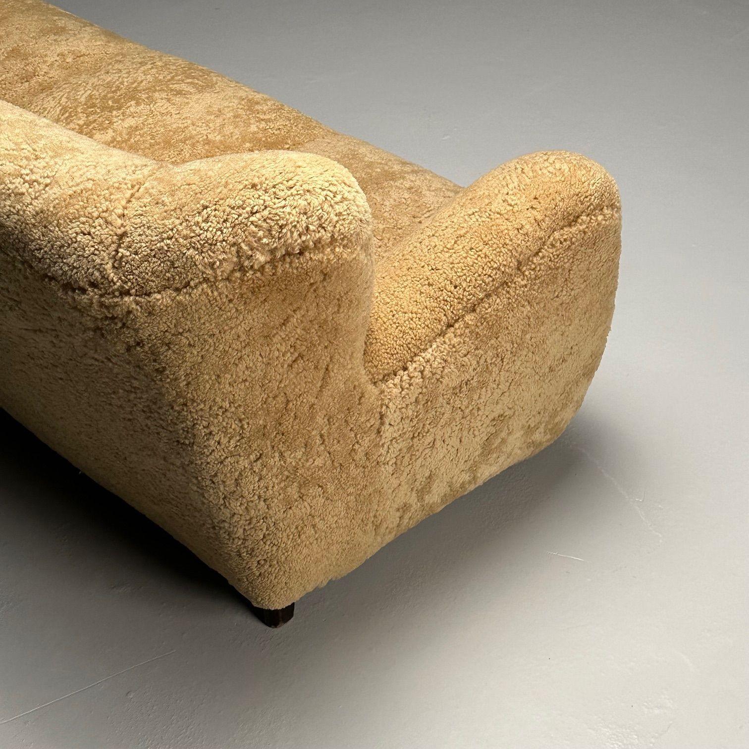 Danish Cabinetmaker, Mid-Century Modern, Shearling Sofa, Sheepskin, Oak ...