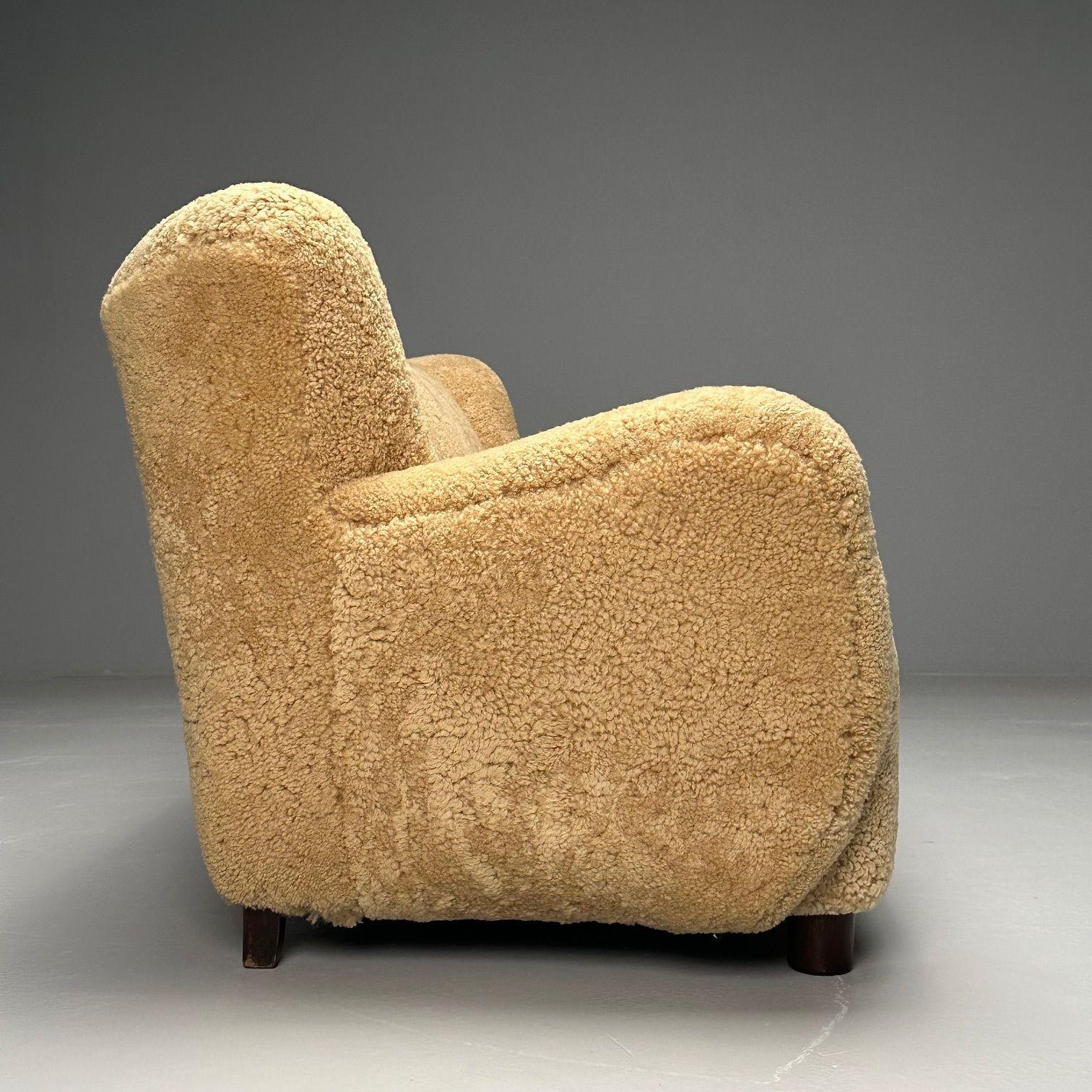 Danish Cabinetmaker, Mid-Century Modern, Shearling Sofa, Sheepskin, Oak ...