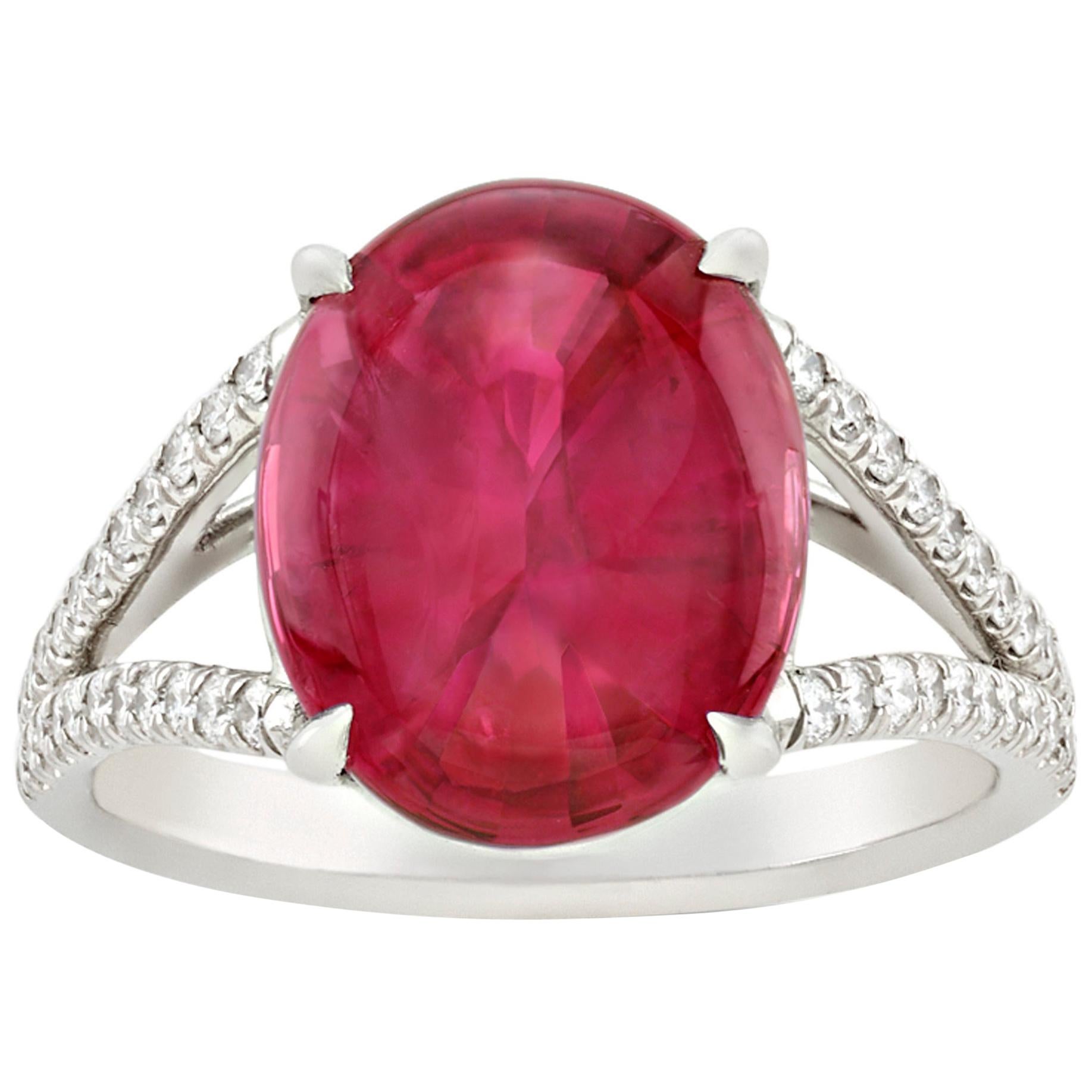 Ruby Carving Cabochon Ring For Sale at 1stDibs
