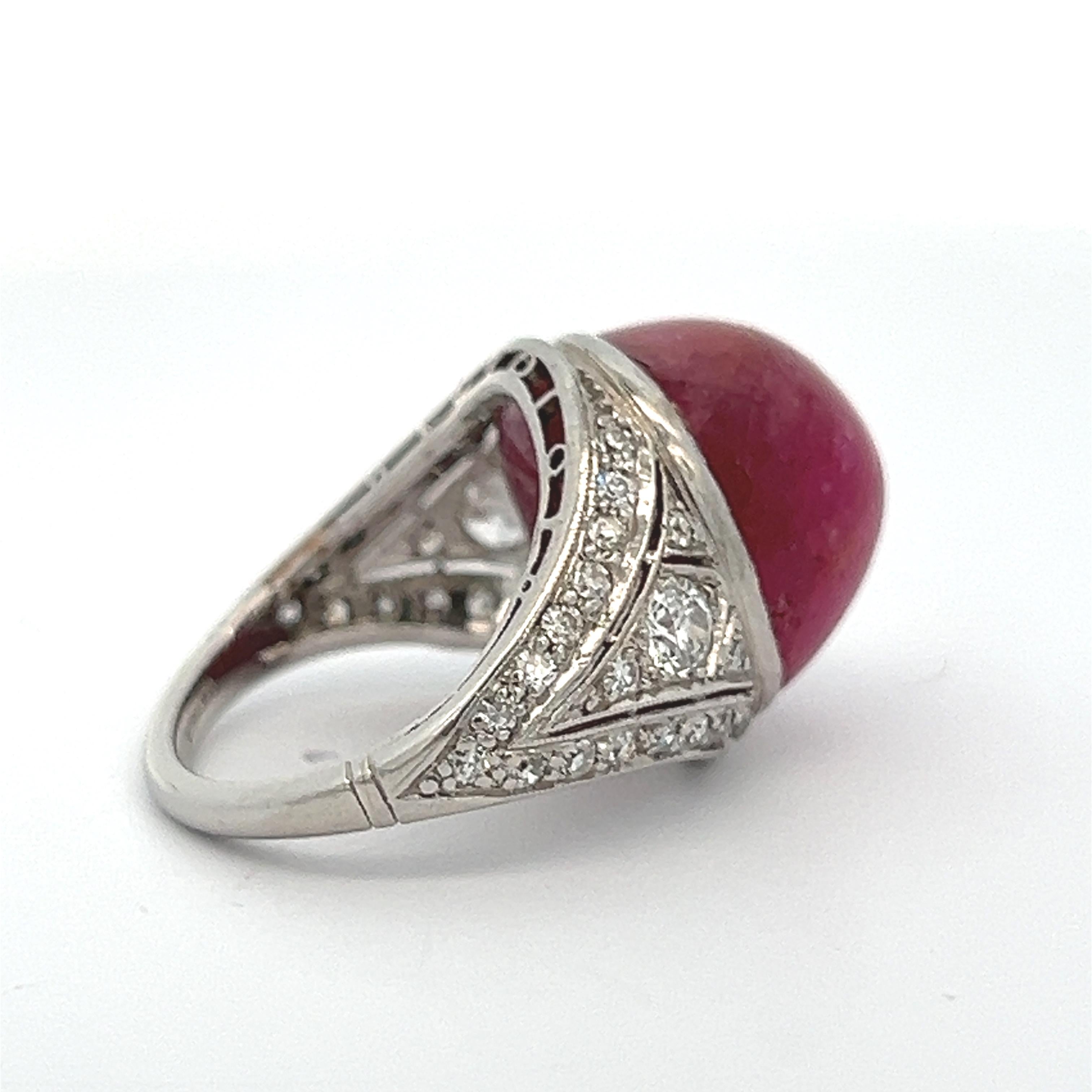 Cabochon Ruby Ring For Sale at 1stDibs