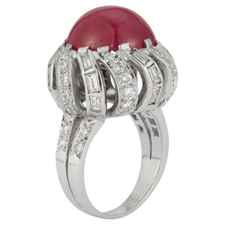 Cabochon Ruby Ring For Sale at 1stDibs