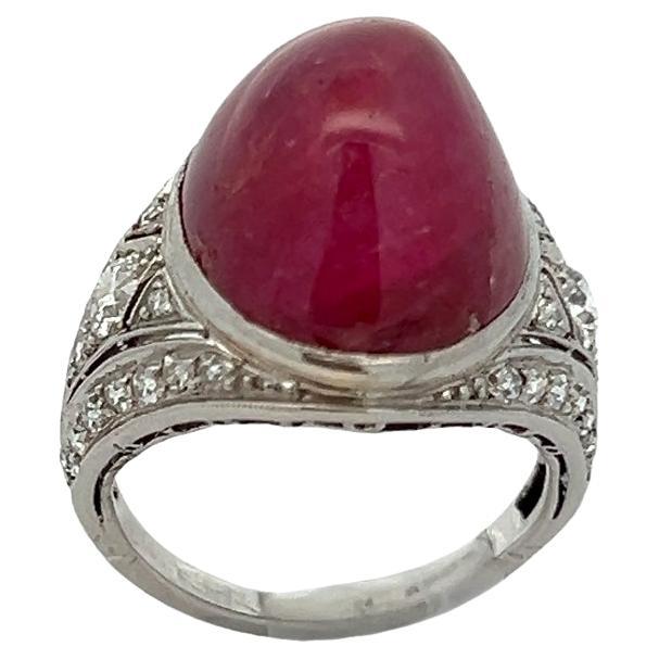 Cabochon Ruby Ring For Sale at 1stDibs