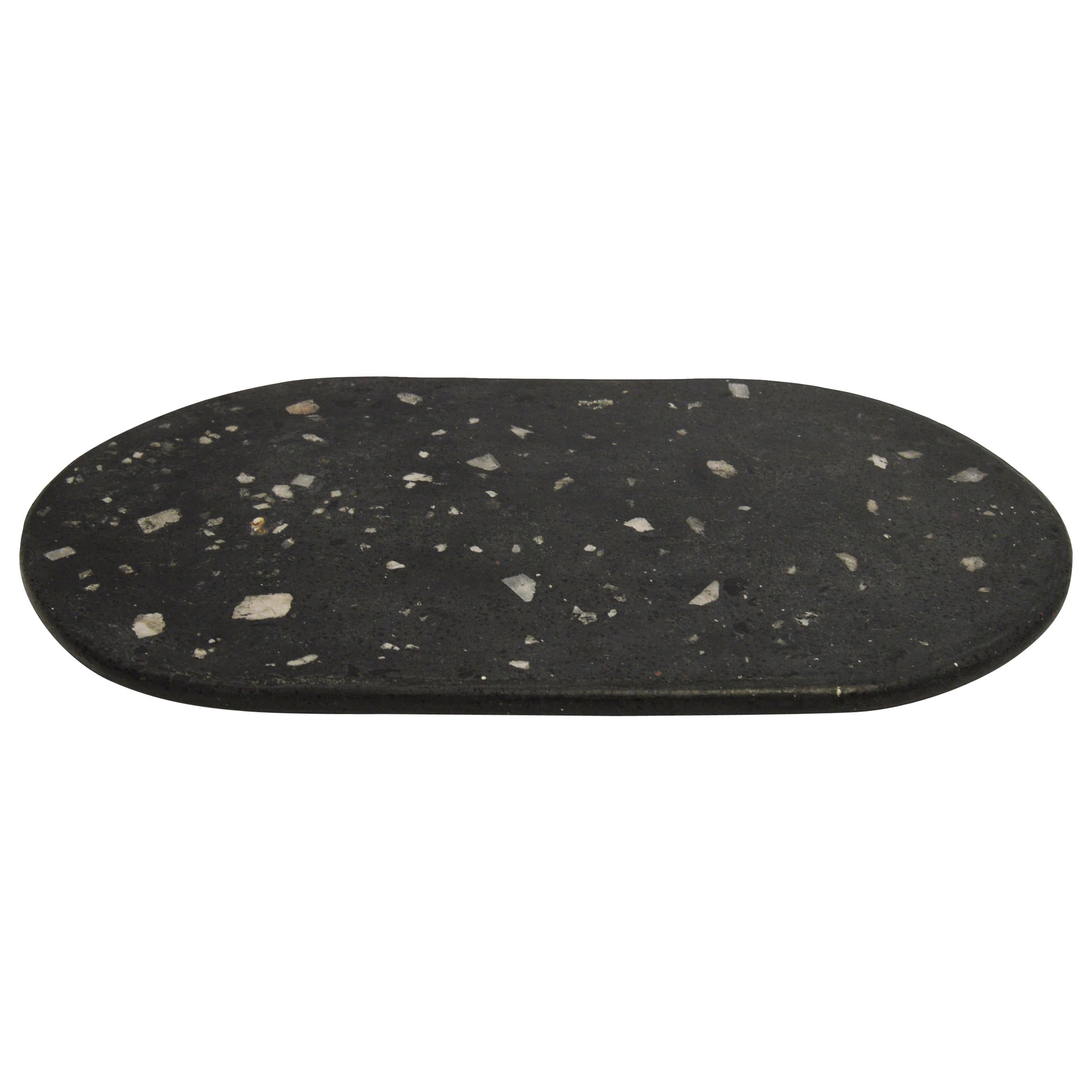 Cacao All Black Edition Terrazzo Round Board For Sale at 1stDibs