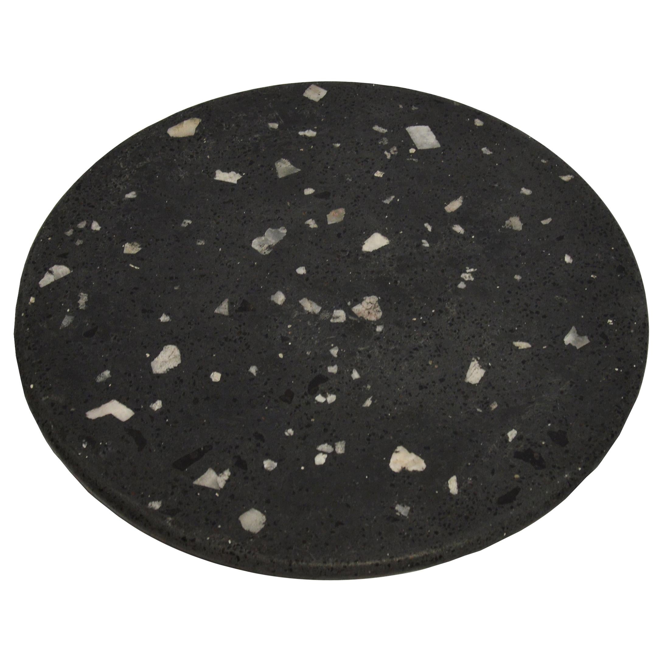 Cacao All Black Edition Terrazzo Round Board For Sale at 1stDibs