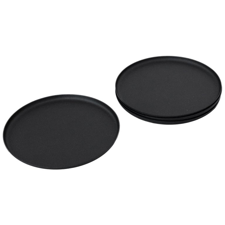 Cacao Black Steel Coasters Set For Sale at 1stDibs