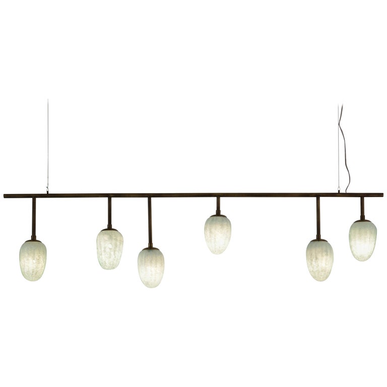 Cacau - Brazilian contemporary pendant lamp in patinated brass For Sale ...