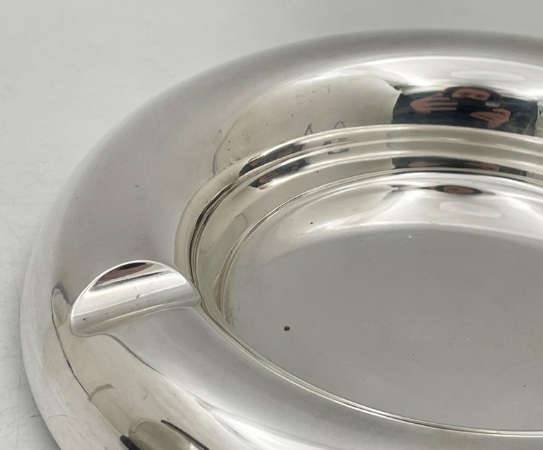 Cacchione Prestigious Italian Sterling Silver and Gold Ashtray Mid ...