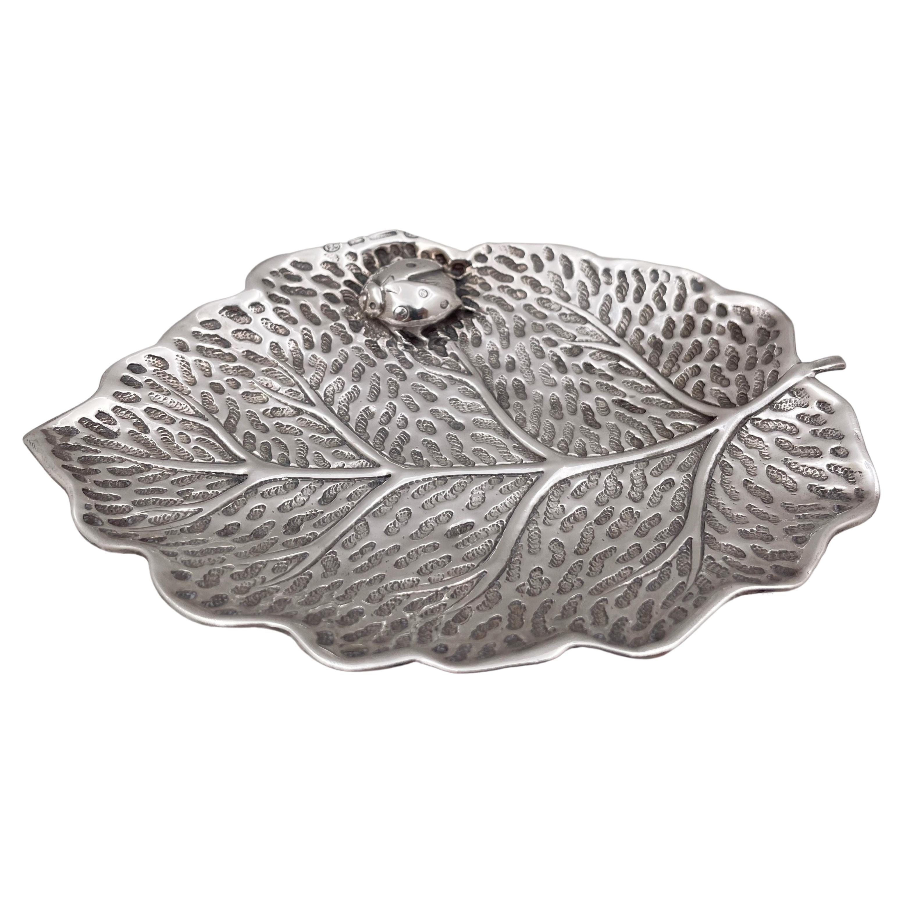 Cacchione Prestigious Italian Sterling Silver Shell-Shaped Nut/ Trinket ...