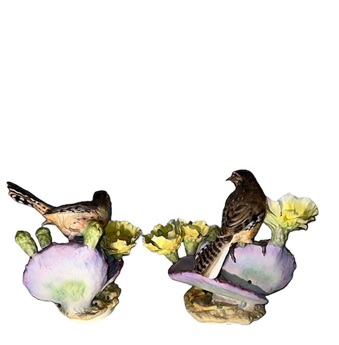 Cactus Wren and Prickly Pear Porcelain Birds For Sale at 1stDibs