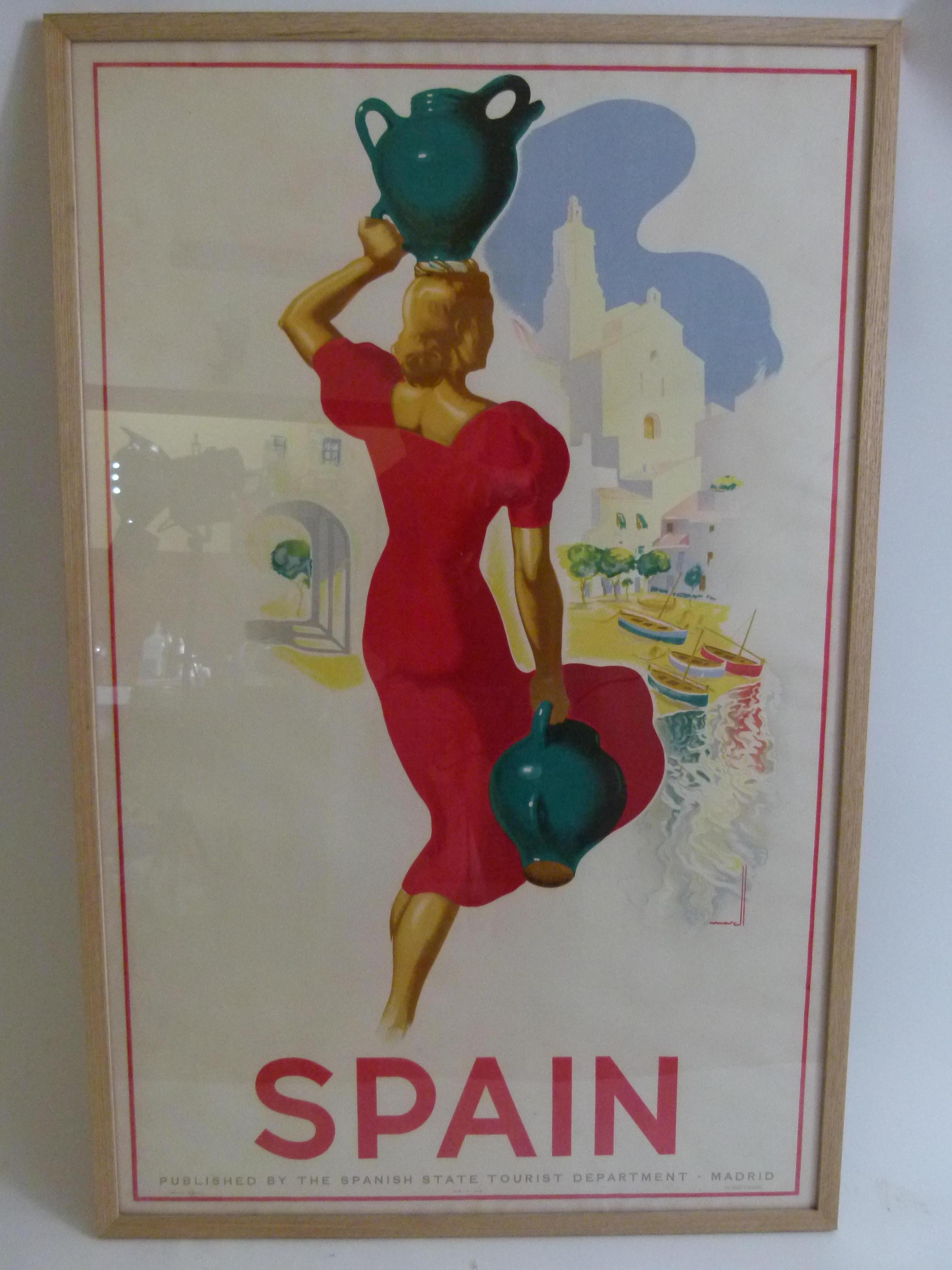 Cadaqués Poster by Josep Morell, 1940s at 1stDibs