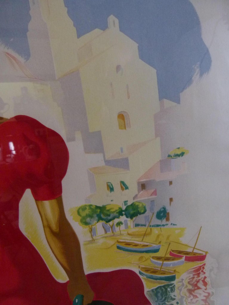 Cadaqués Poster by Josep Morell, 1940s at 1stDibs