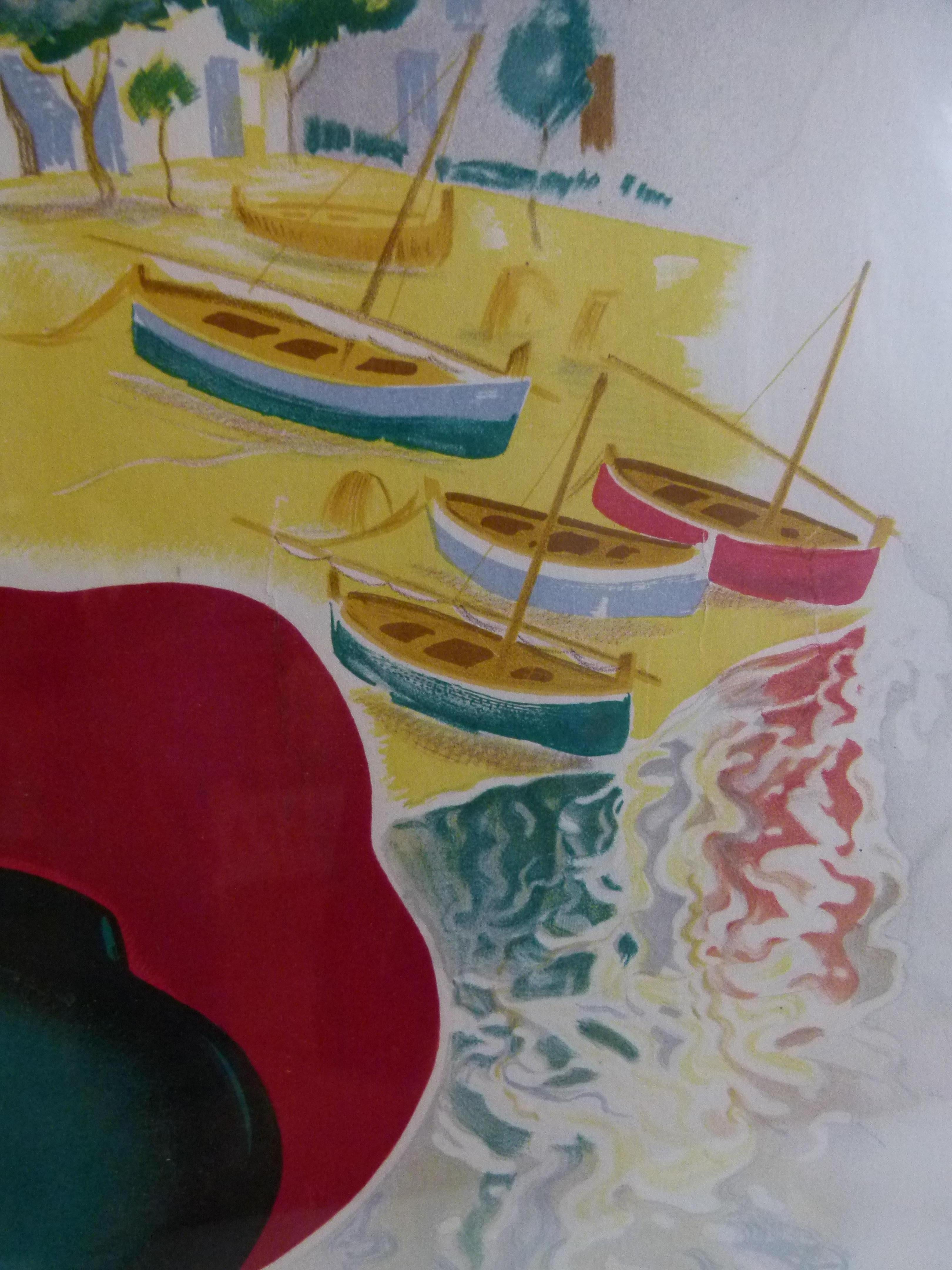 Cadaqués Poster by Josep Morell, 1940s at 1stDibs