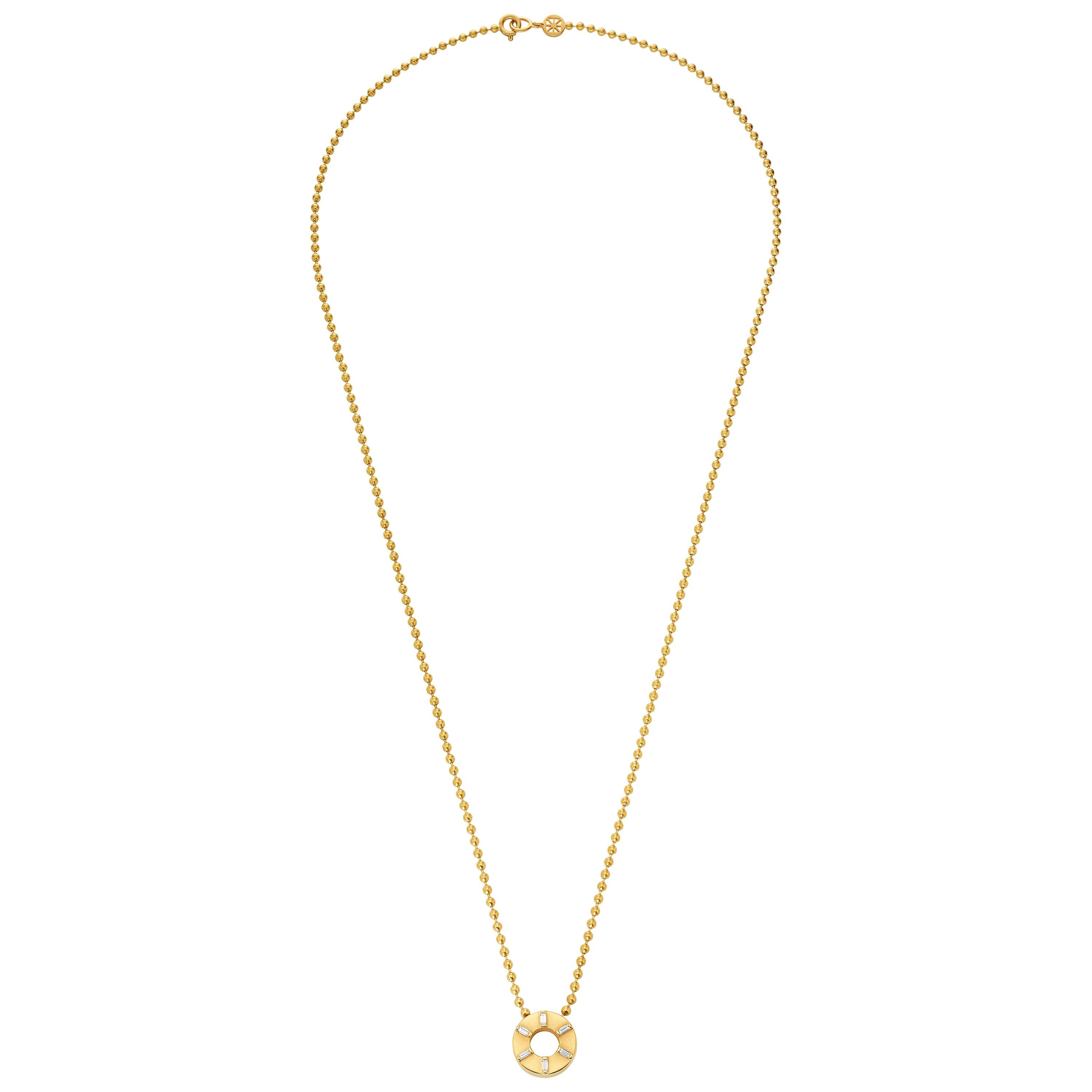CADAR Prime Pendant Necklace, 18K Yellow Gold and White Diamonds For ...
