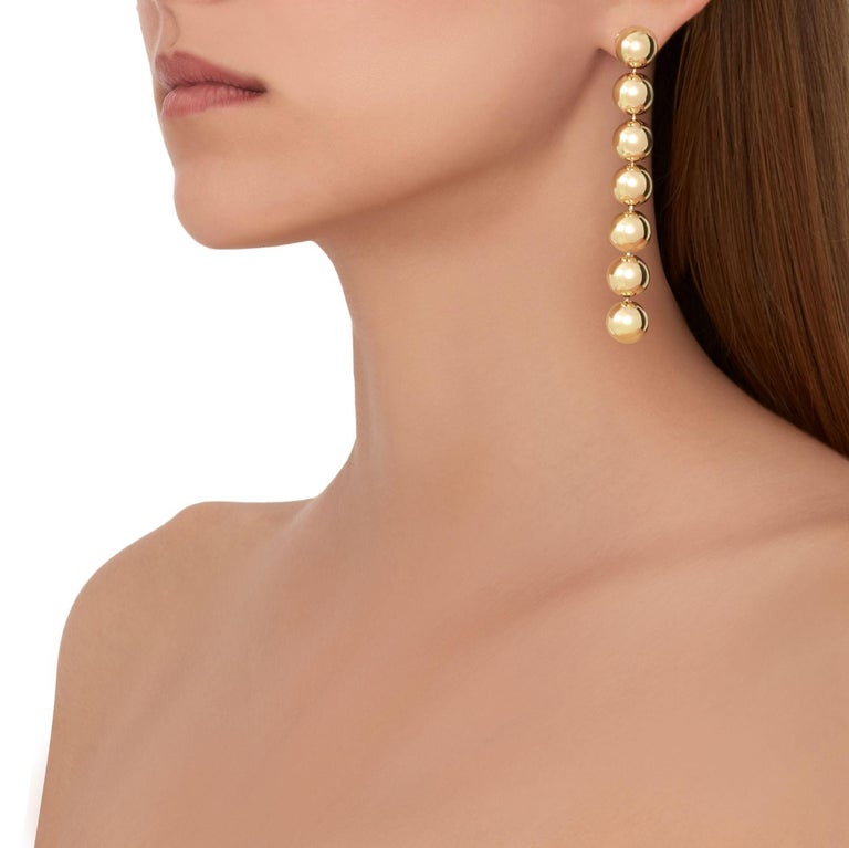 Cadar Psyche Drop Earrings, 18 Karat Yellow Gold, Large at 1stDibs