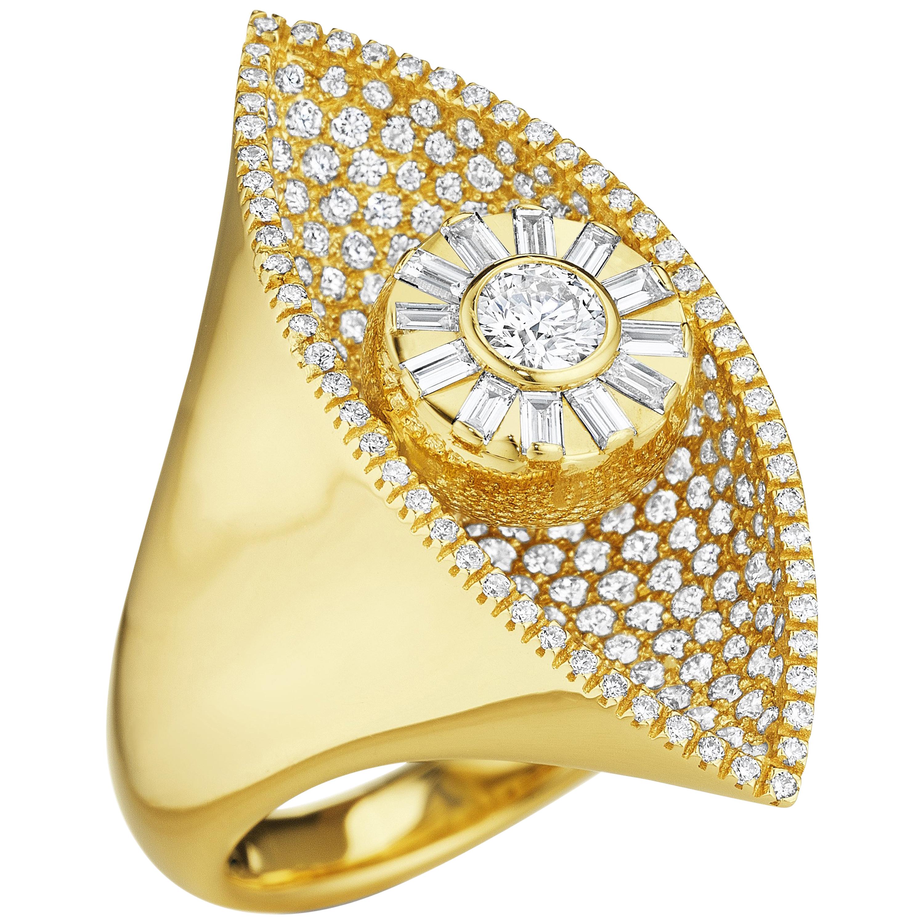 Cadar Endless Cocktail Ring, 18 Karat Rose Gold and White Diamonds For ...