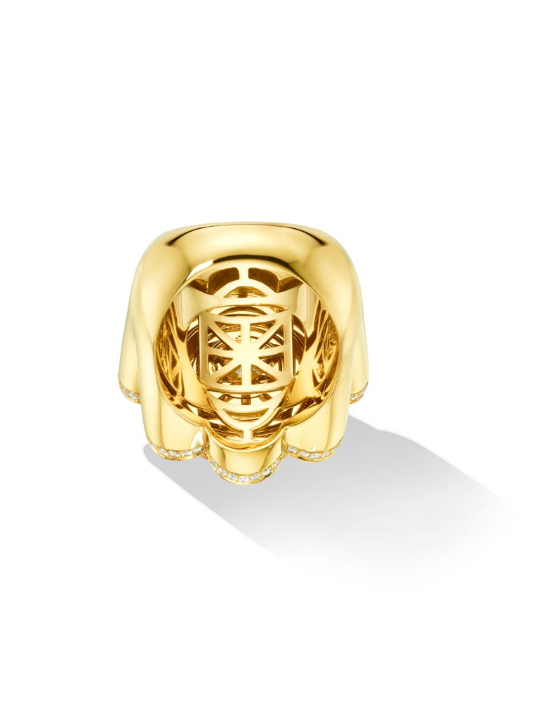 CADAR Trio Cocktail Ring, 18K Yellow Gold and 1.75cttw White Diamond at ...