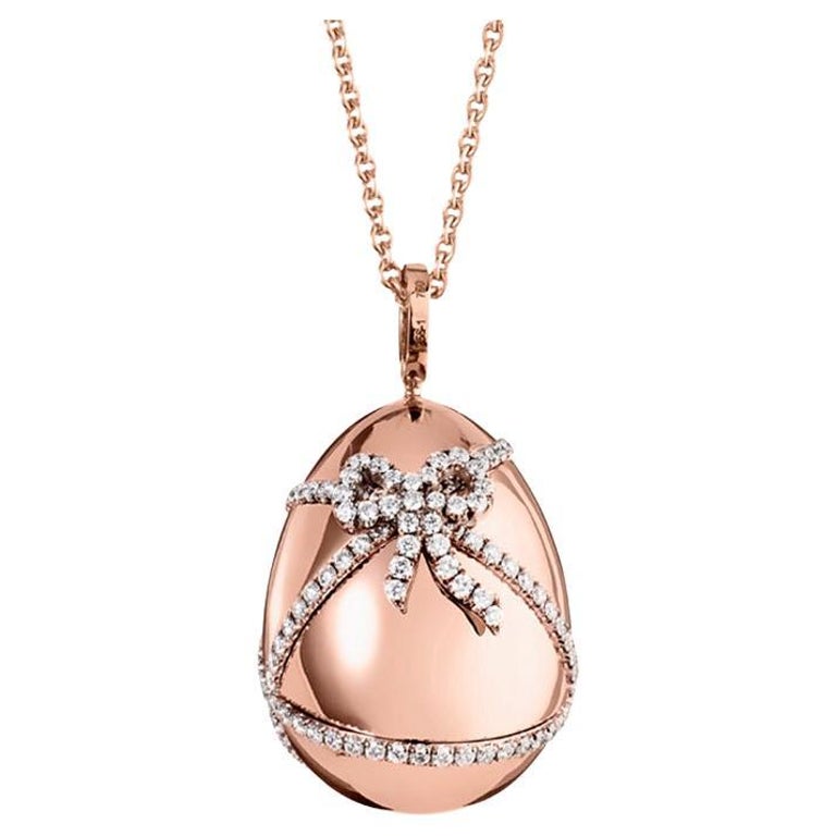Cadeau Diamond Rose Gold Pendant For Sale at 1stDibs