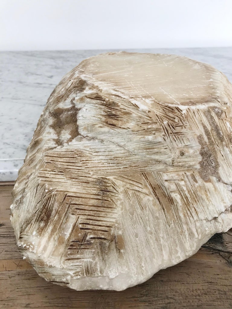 CAEN STONE DISH - hand worked shallow dish For Sale at 1stdibs