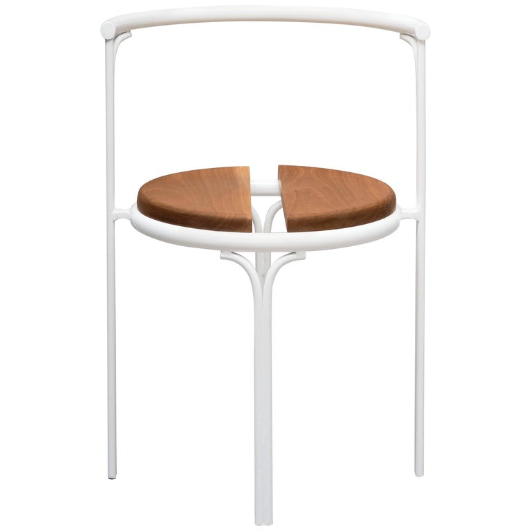Cafe Chair Caoba Wood Contemporary Style White For Sale at 1stDibs ...