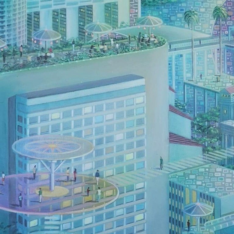 Caio Locke - City State I, Acrylic on Canvas Painting by Caio Locke ...