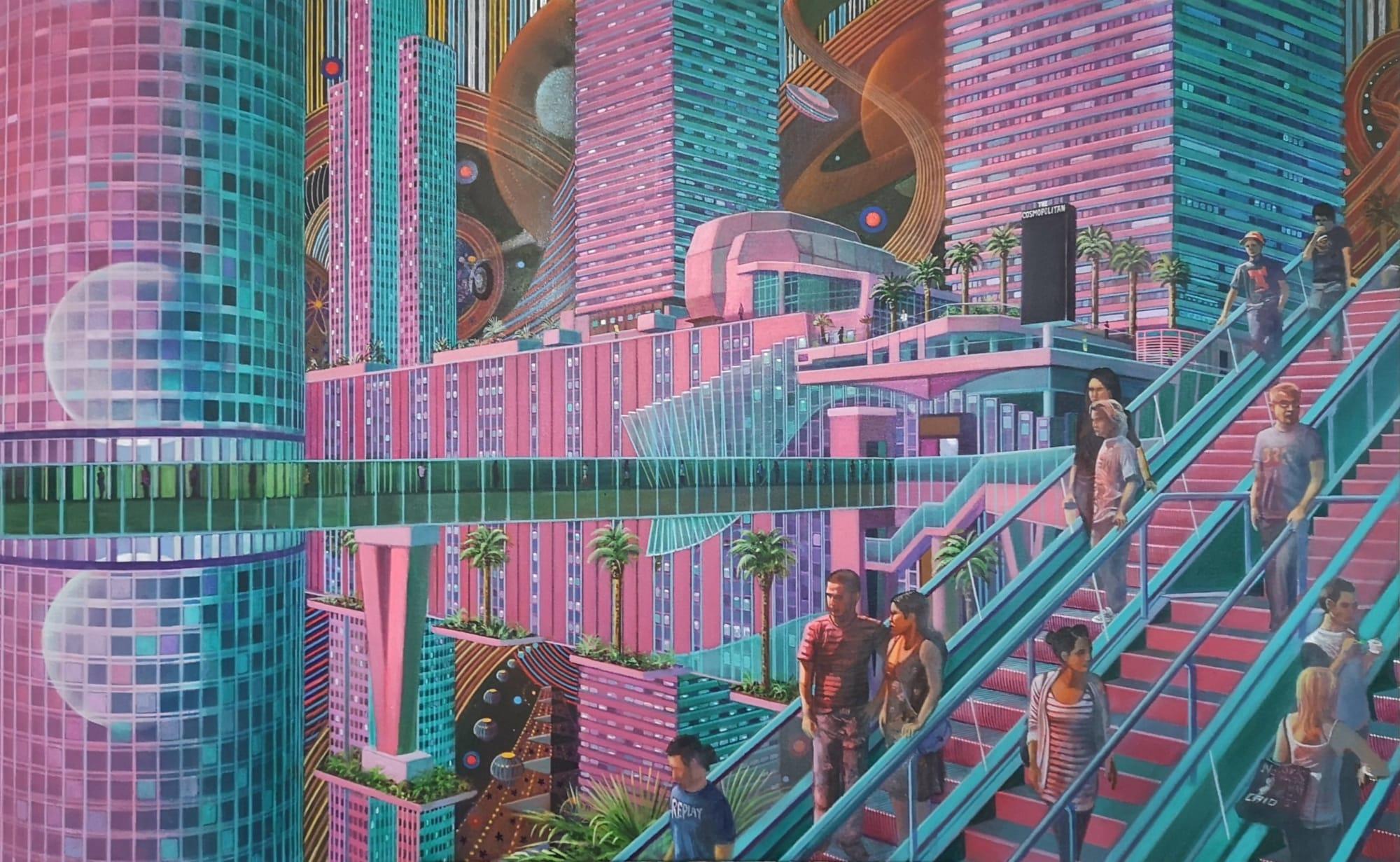 Caio Locke - Mirage, Acrylic on Canvas Painting by Caio Locke, 2020 For ...