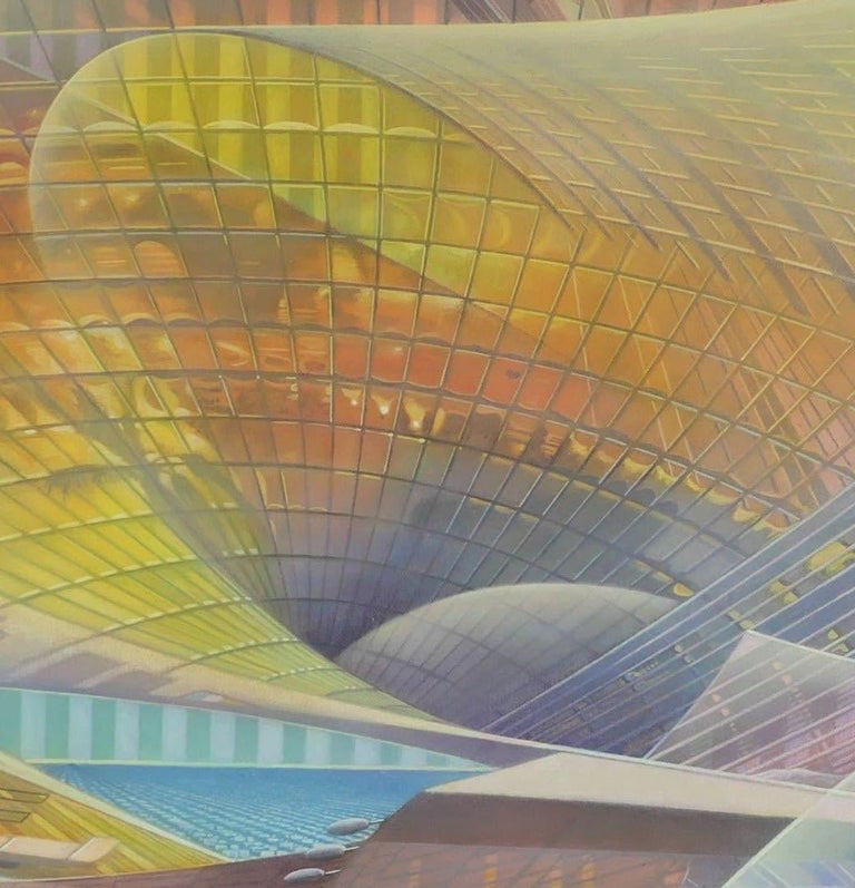 Caio Locke - Motorway Angel, Acrylic on Canvas Painting by Caio Locke ...