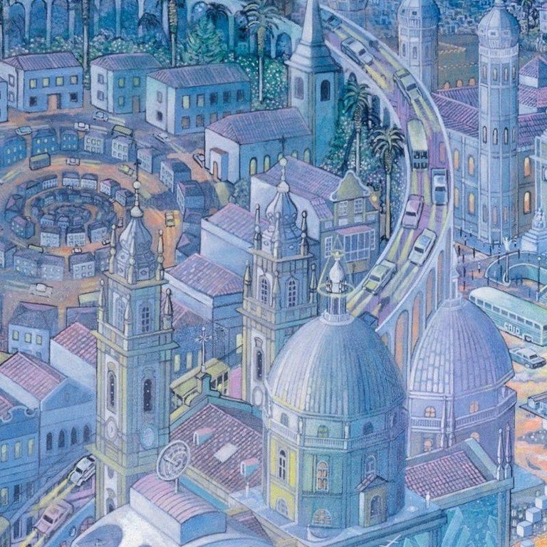 Caio Locke - Metropolis Rio, Acrylic and Oil on Canvas Painting by Caio ...