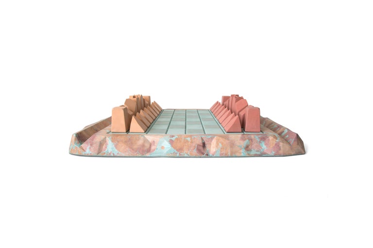 Caissa Concrete Chess Board with Oracle Pattern For Sale at 1stDibs