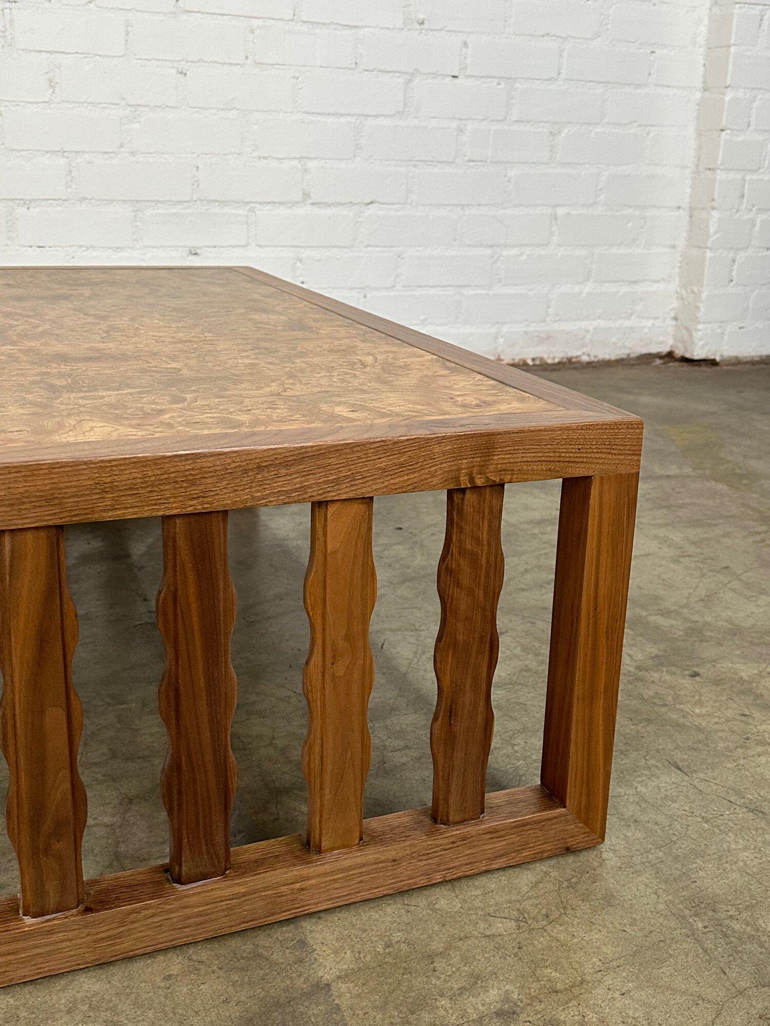 Cal Mode Burl Wood and Walnut Coffee Table at 1stDibs | mersman 8088