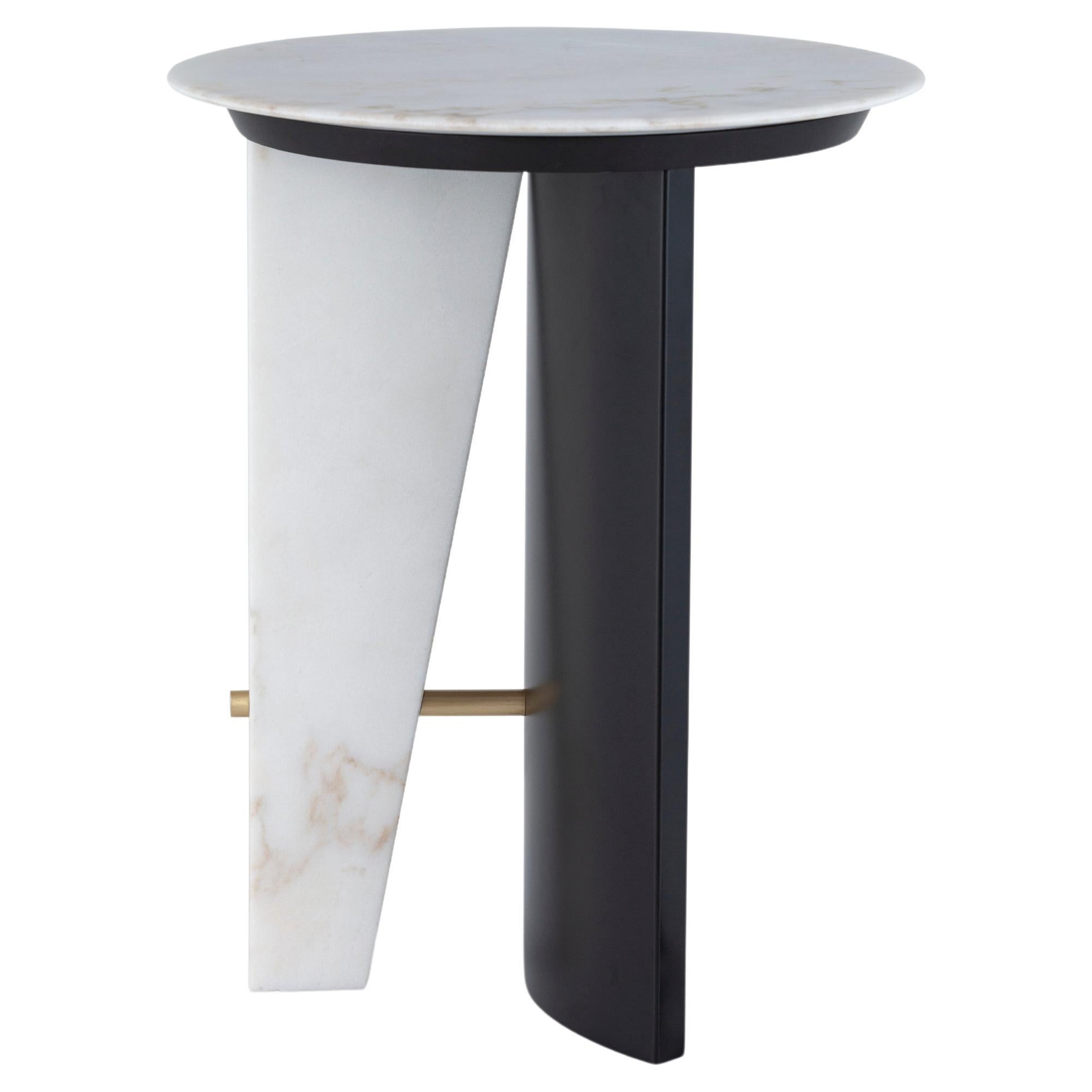 Calacatta Bianco Marble Side Table by Green Apple For Sale at 1stDibs