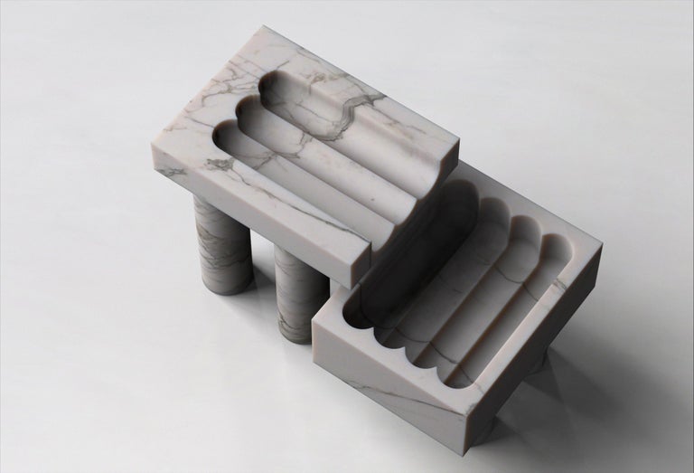 Calacatta Marble Monolithic Font by Tino Seubert For Sale at 1stDibs