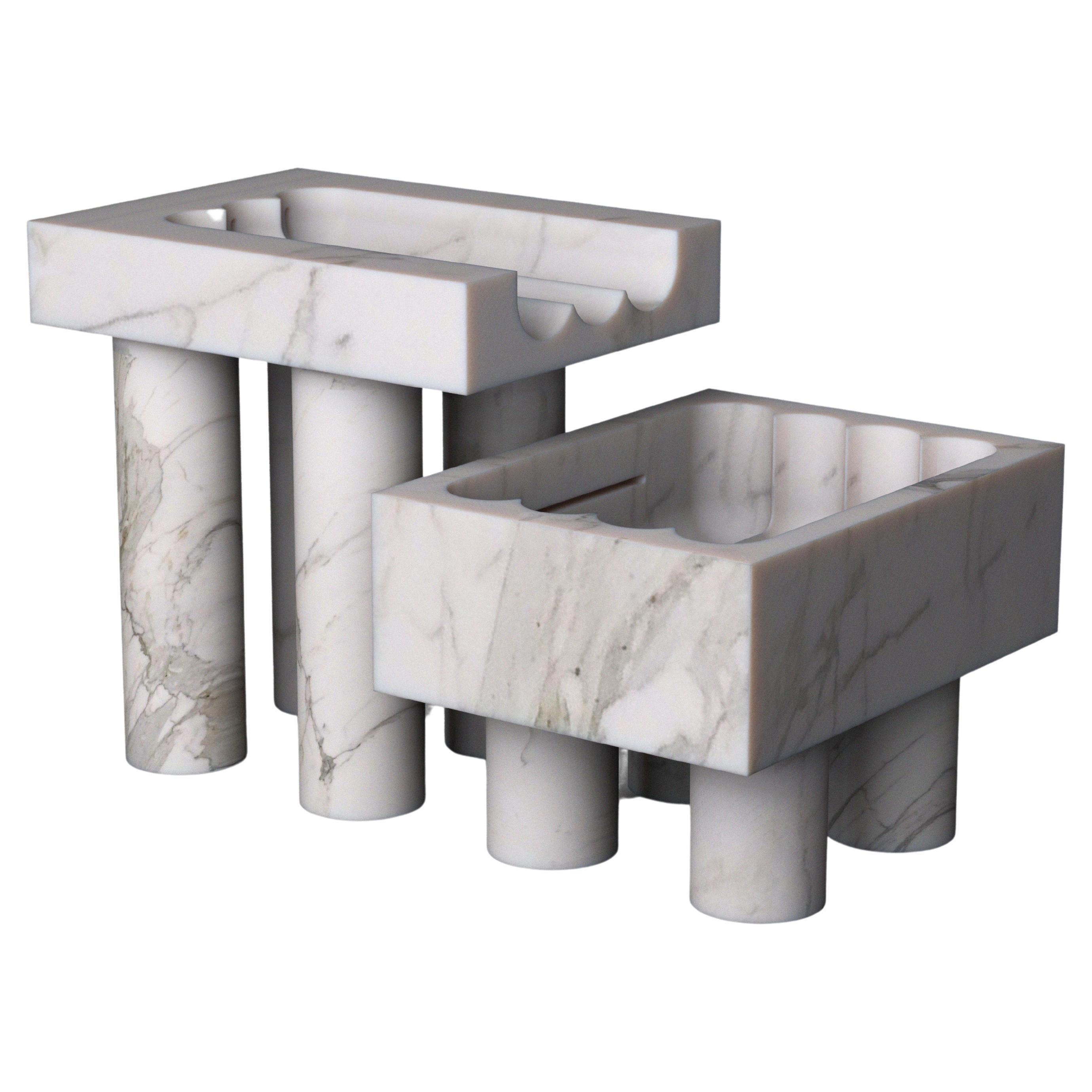 Roman Travertine Monolithic Font by Tino Seubert For Sale at 1stDibs