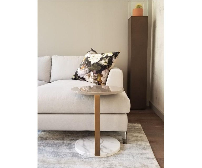 Calacatta Marble Side Table at 1stDibs
