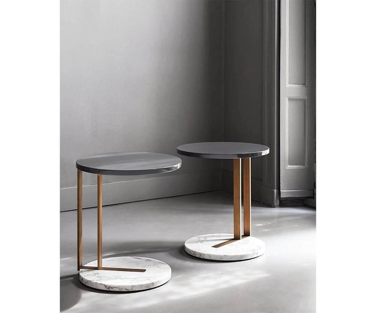 Calacatta Marble Side Table at 1stDibs